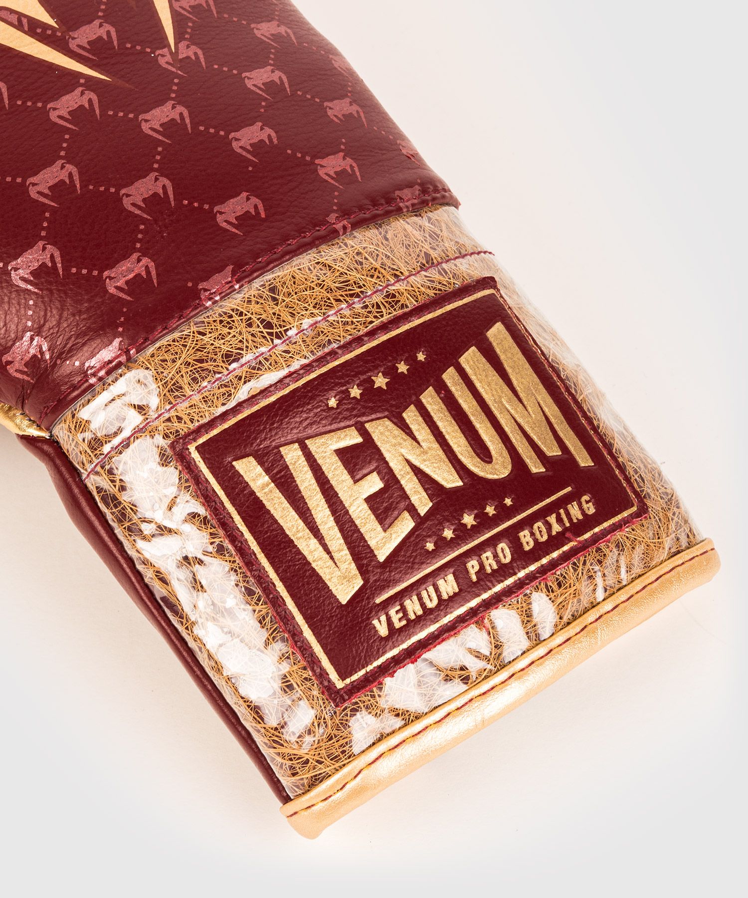 Venum Coco Monogram Pro Boxing Gloves Laces - Burgundy