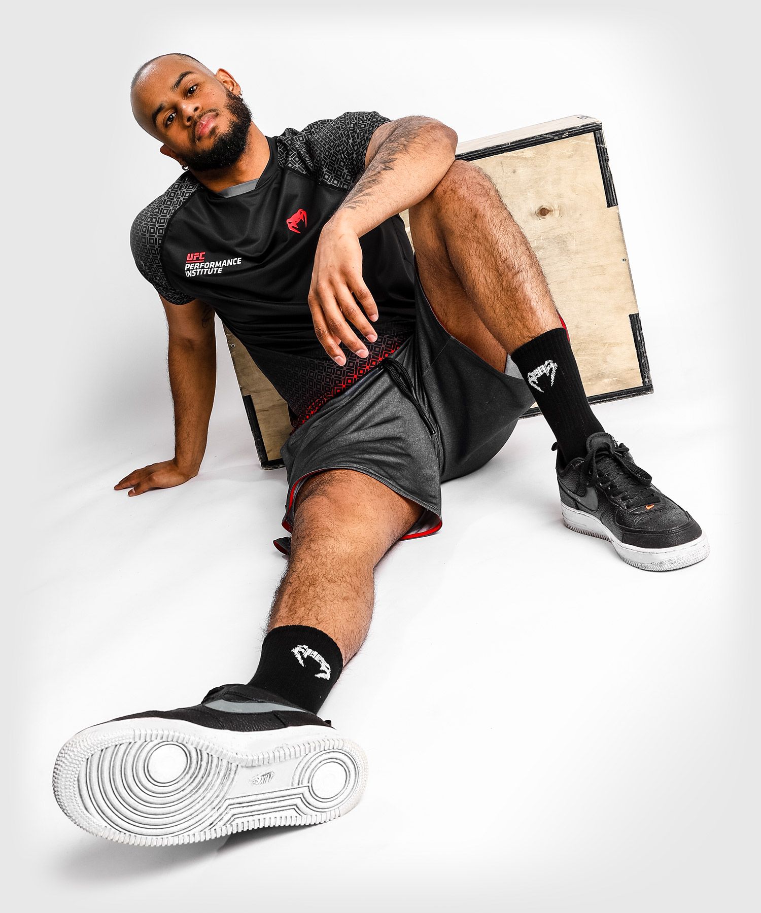 UFC Venum Performance Institute Dry Tech T-Shirt - Black/Red